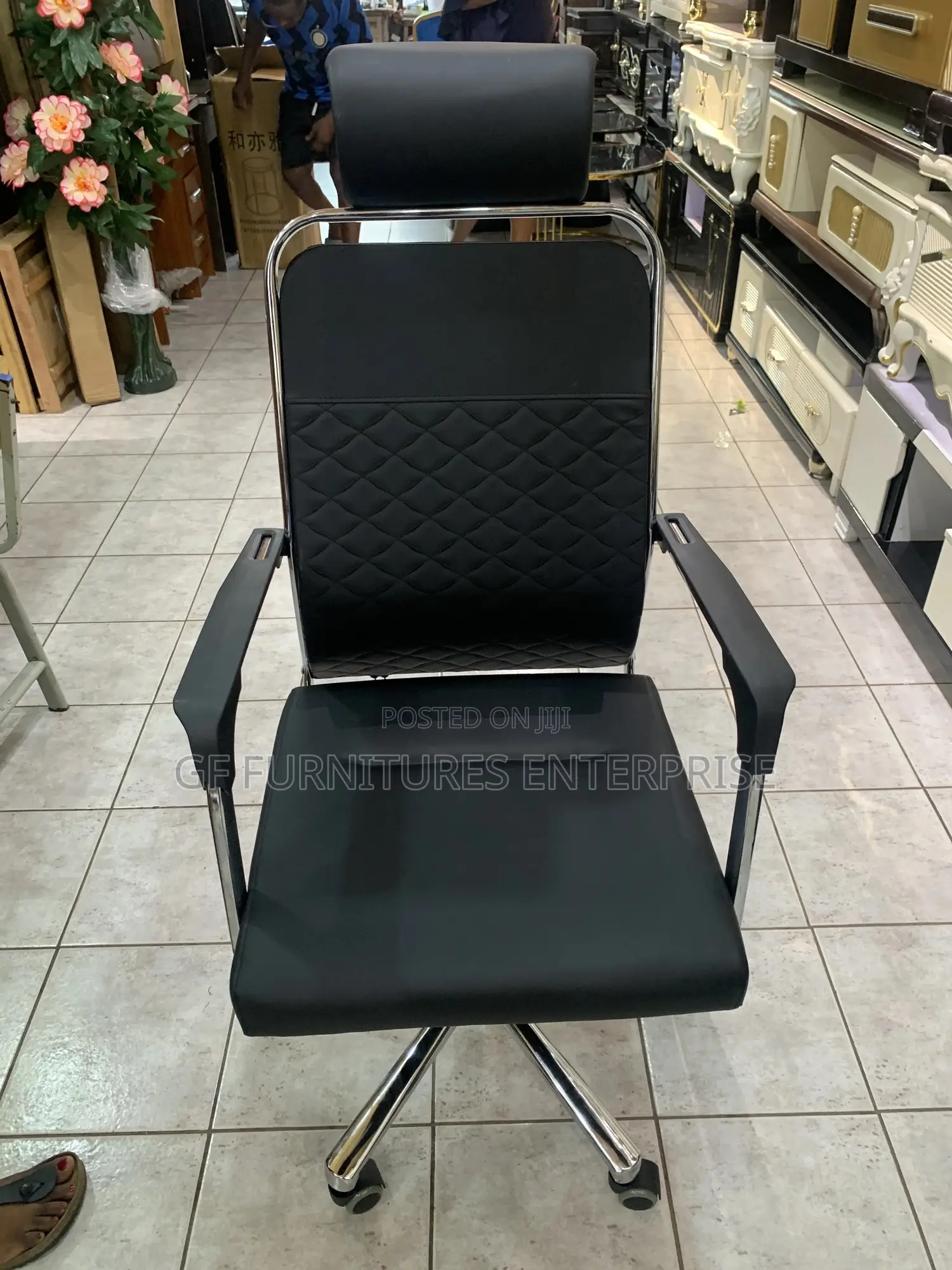 High-Back Leather Office Chair With Headrest in Accra Metropolitan ...