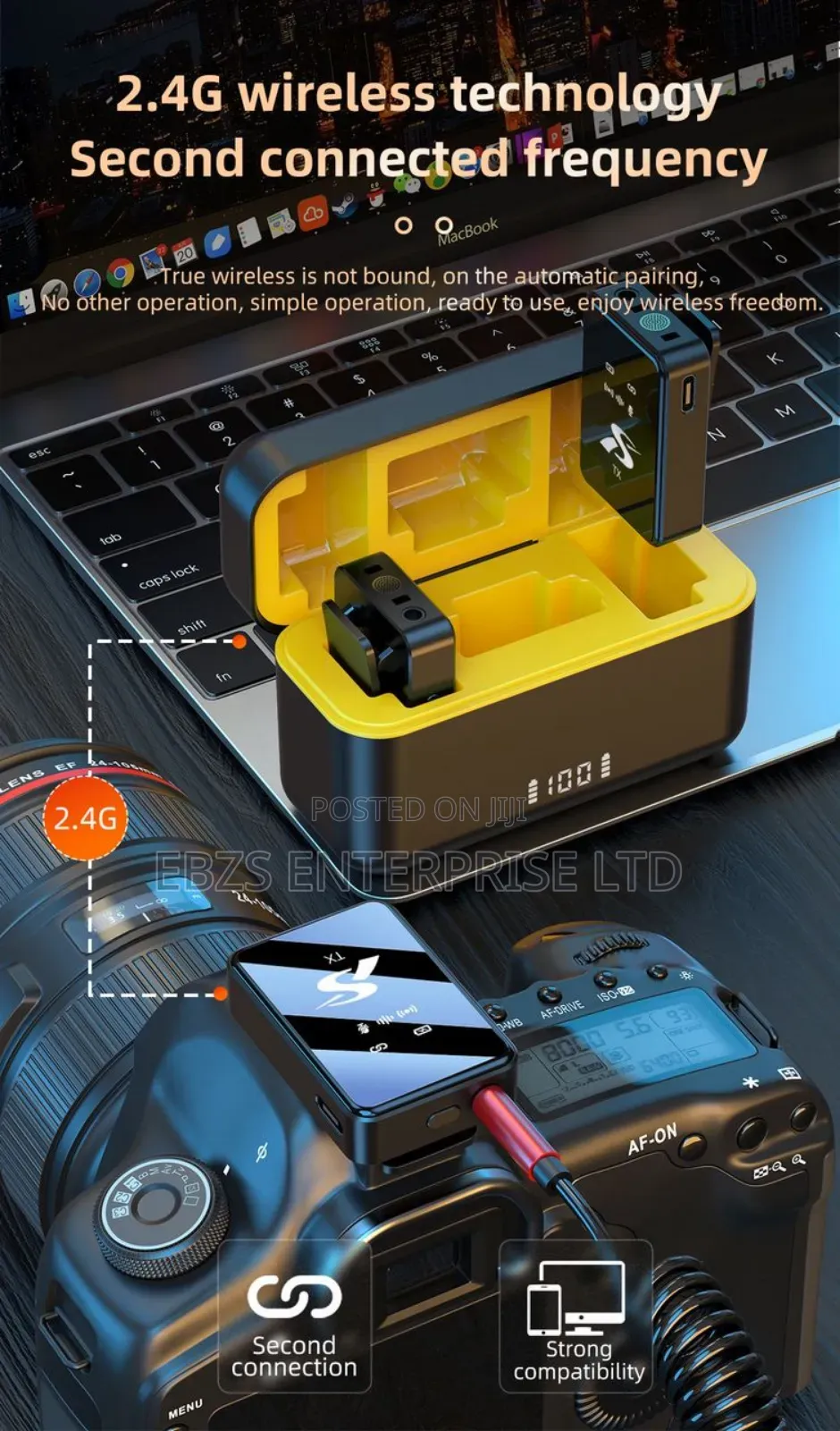 Wireless Microphone, Sx-12 Professional Audio for Content Creators in ...