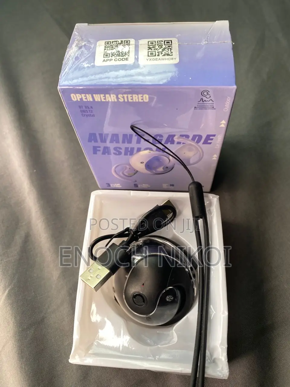 Avant-Garde Fashion Open Wear Stereo Bluetooth Headphones Black in ...