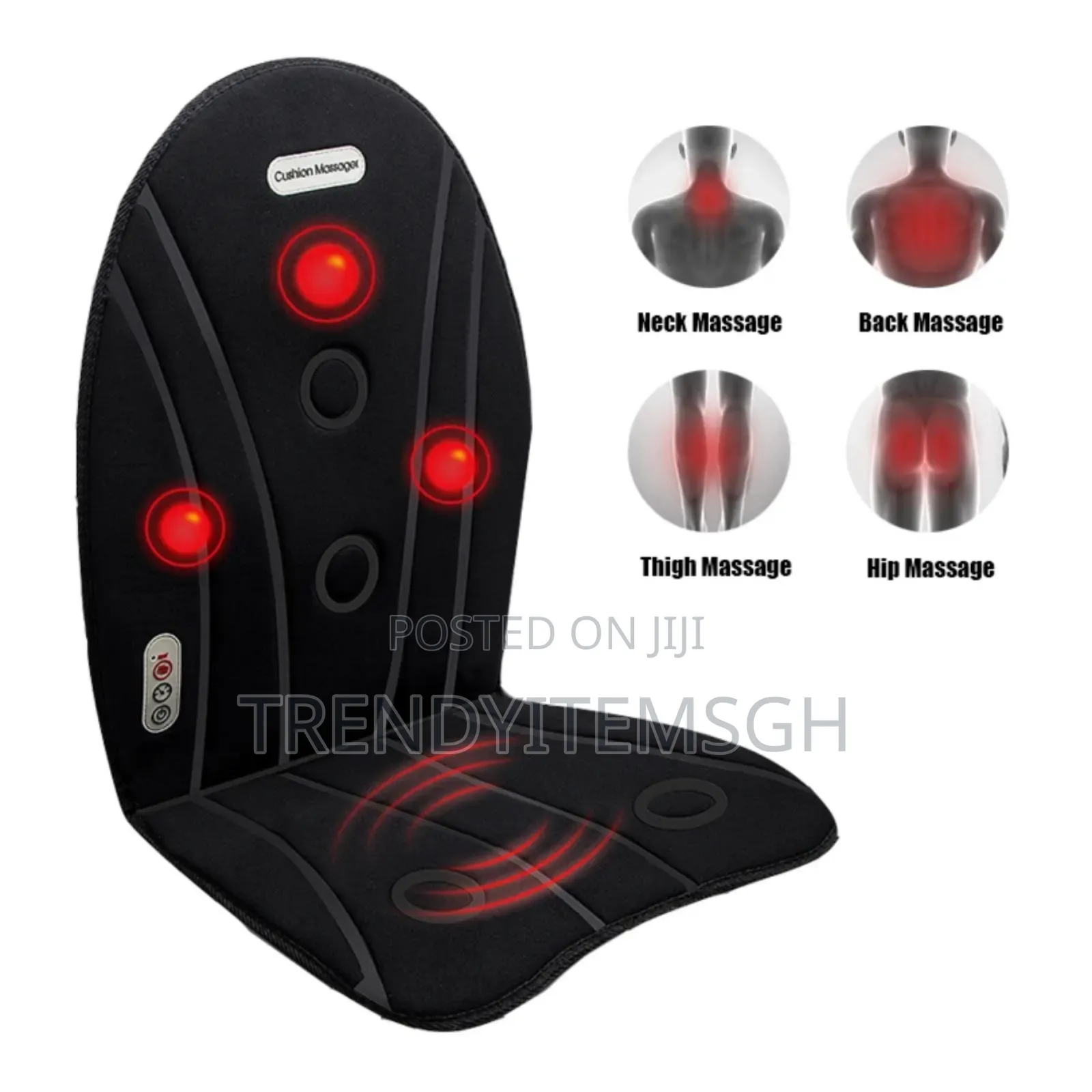 2-in-1 Electronic Heated Vibrating Massage Mat Home Car Massager in ...