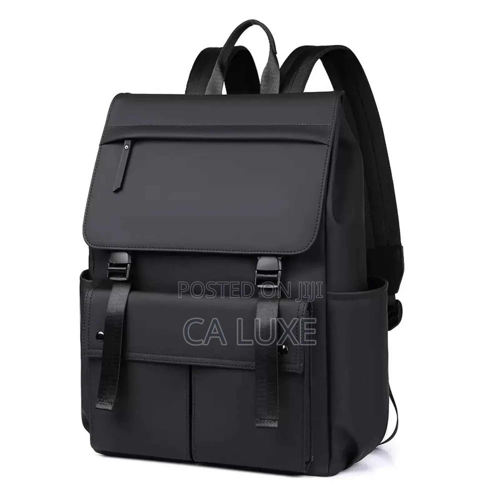Medium Black Solid Fashion Backpack With Compression Straps. in ...