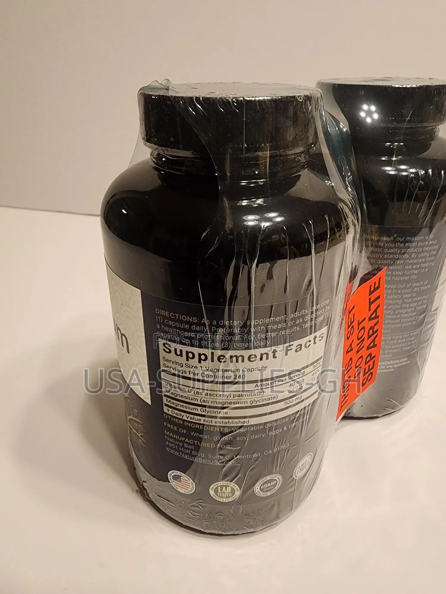 Naturebell Pure Magnesium Glycinate 500mg 240 Capsules From Usa in ...