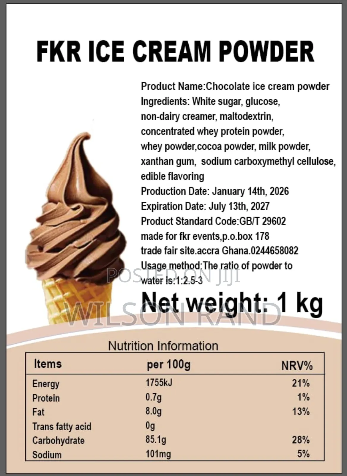 FKR Ice Cream Powder All Flavours in Madina - Food & Beverages, Wilson ...