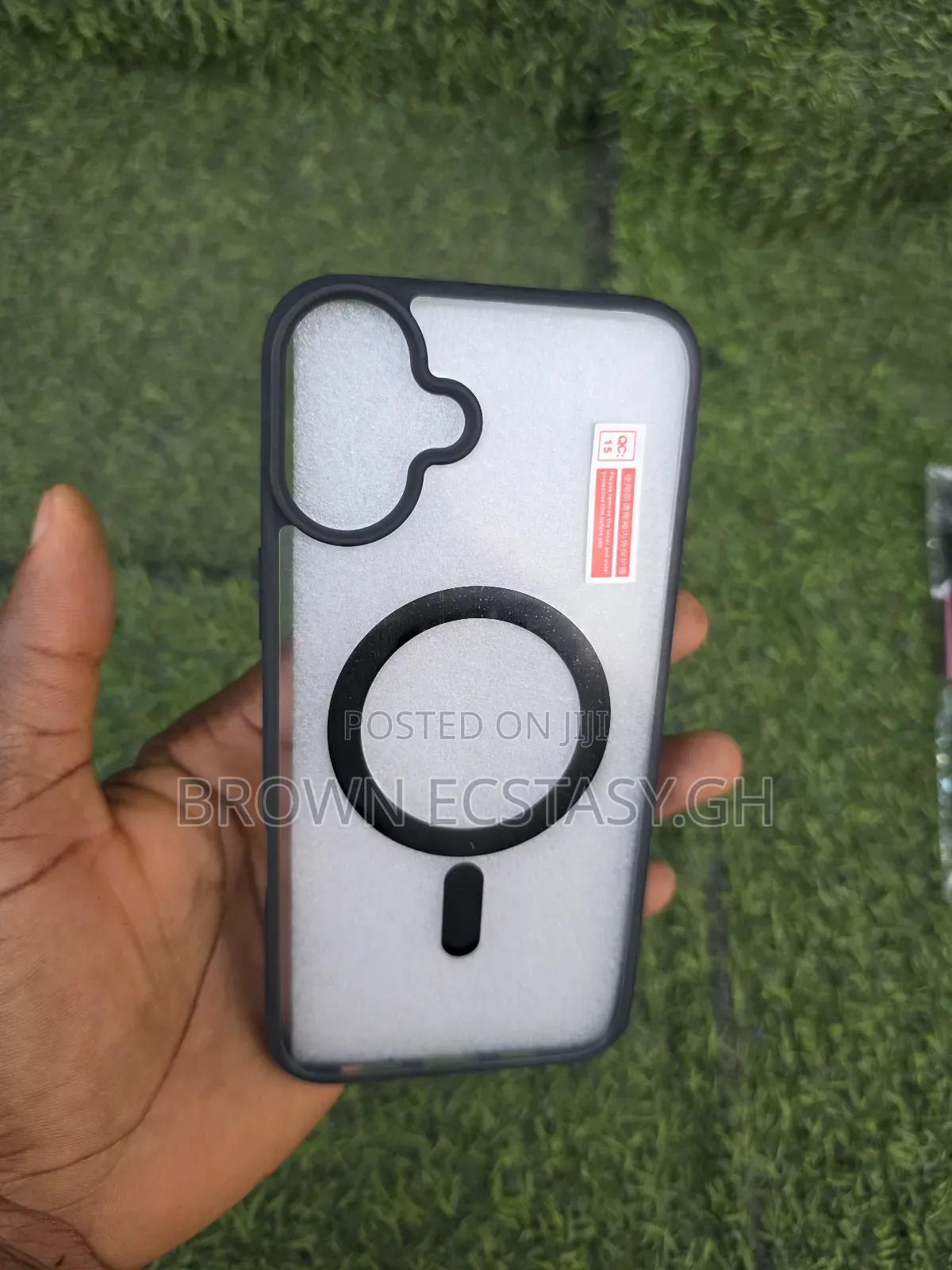 iPhone 16 Plus Transparent Case With a Touch of Black in Osu ...