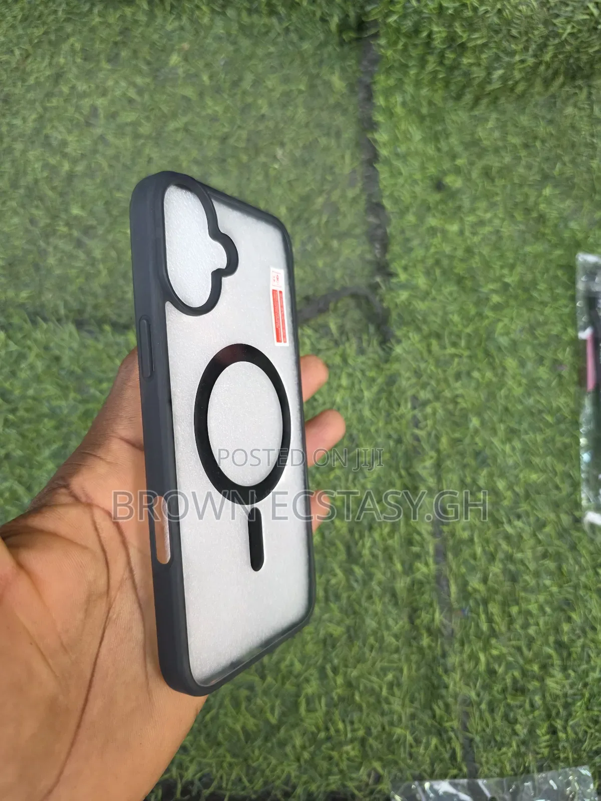 iPhone 16 Plus Transparent Case With a Touch of Black in Osu ...