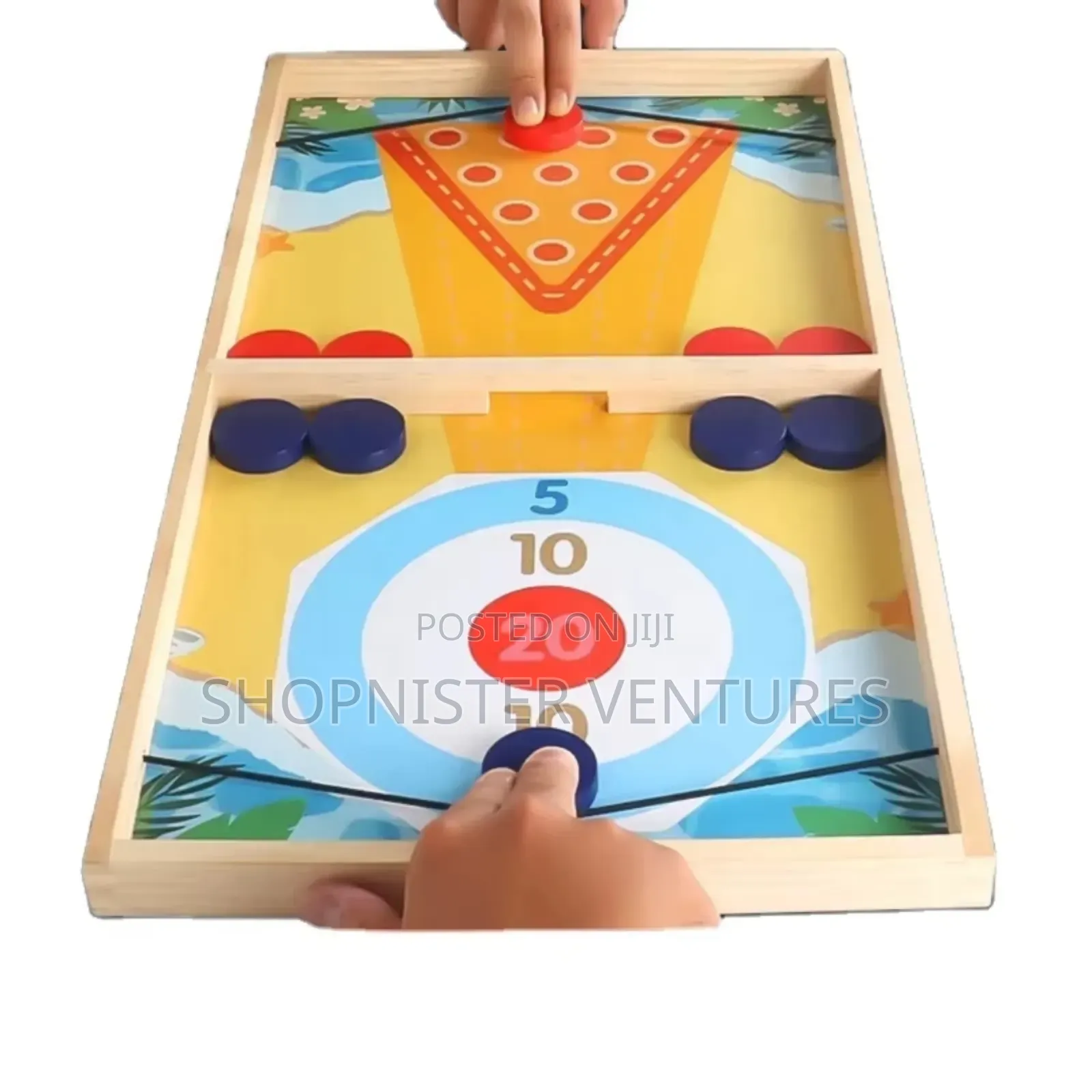 Wooden Board Game Set - 5-in-1 Sling Puck, Bowling in Spintex - Books ...