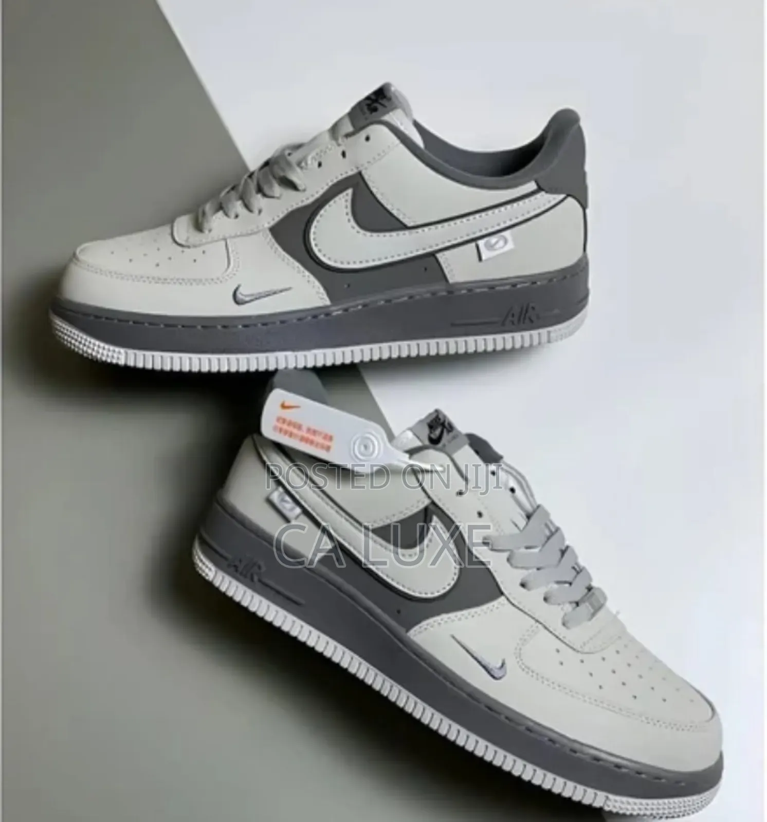 Nike Air Force 1 Low Sneakers in a Grey and Dark Grey Colorway. in ...