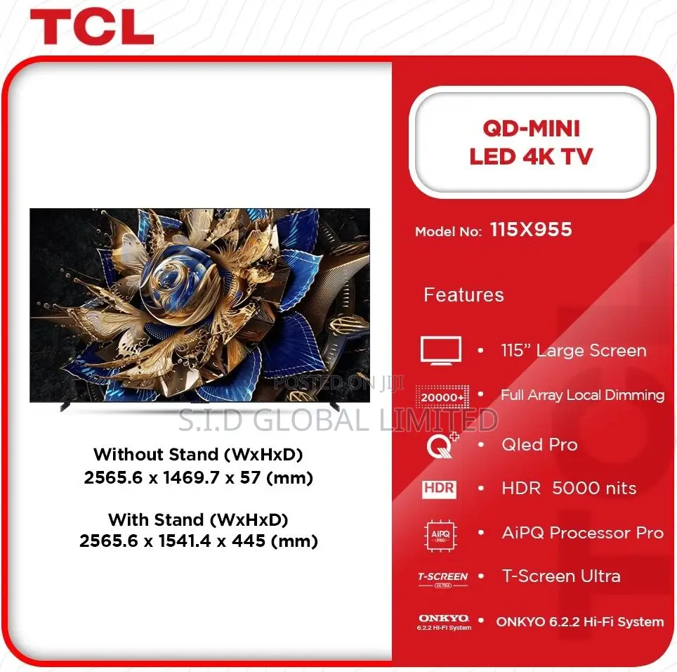 115x955 Tcl 115′′ Qd Mini Led 4k Television in Accra New Town - TV ...