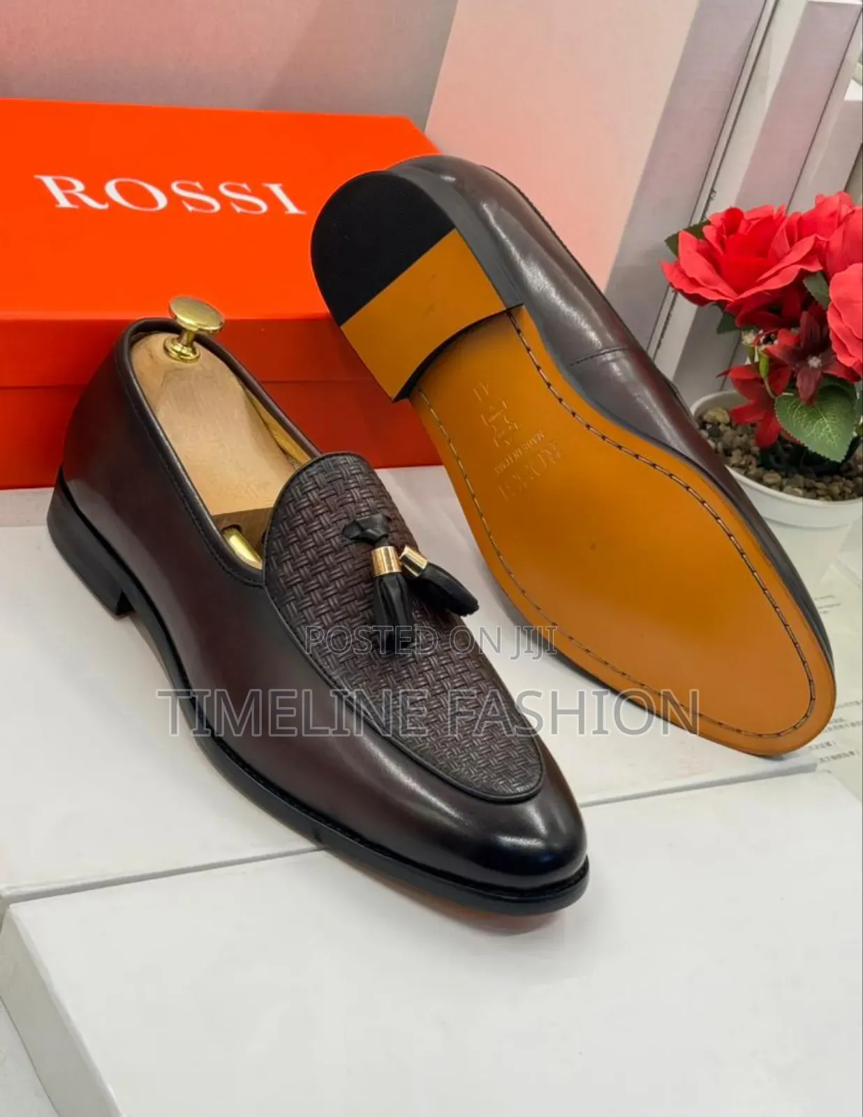 Coffee Brown Rossi Ring My Bell Men's Leather Shoes in Accra ...