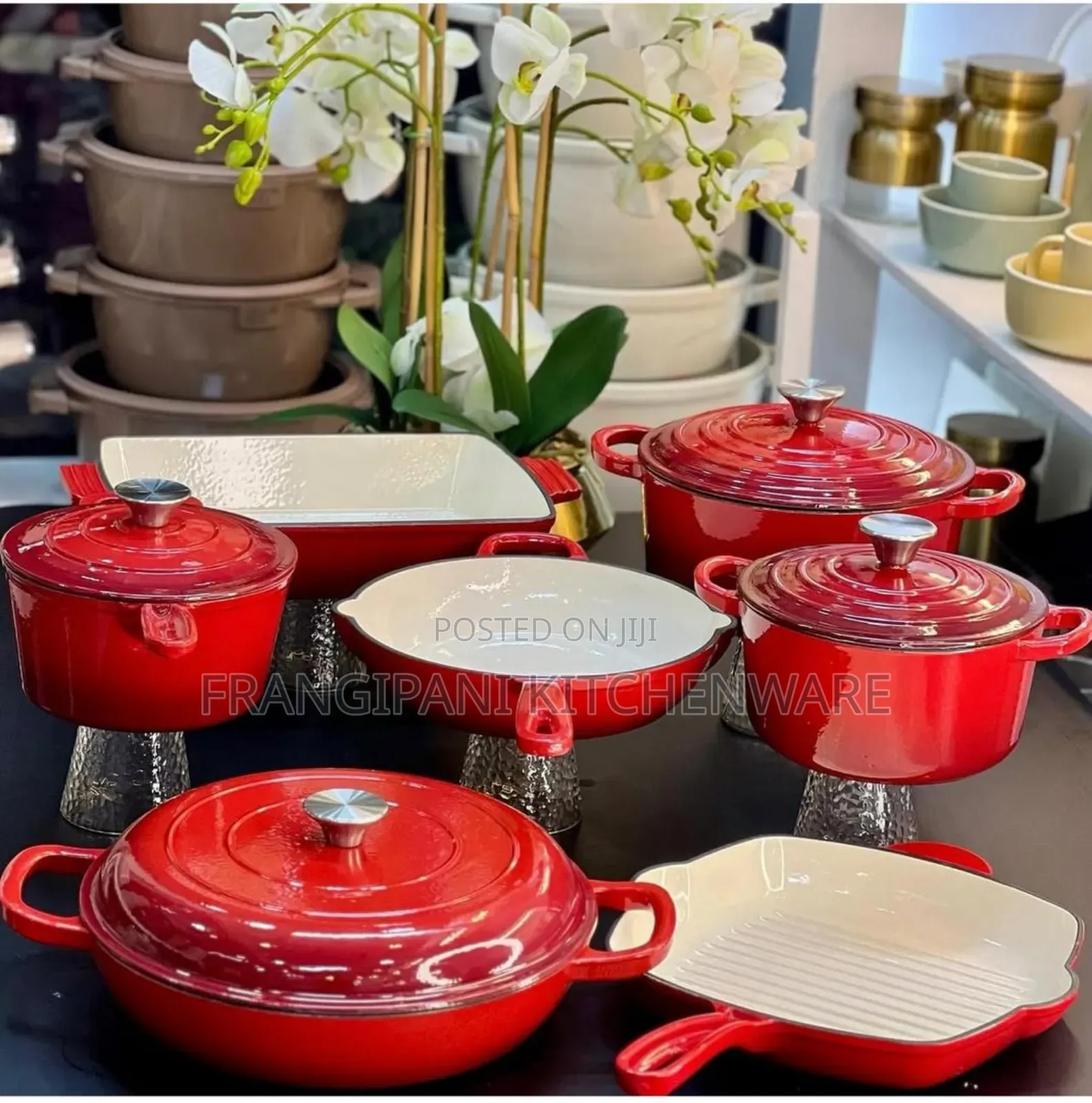 Non-Stick Cookware Set - 11 PCS - Red, White, Green in Accra ...