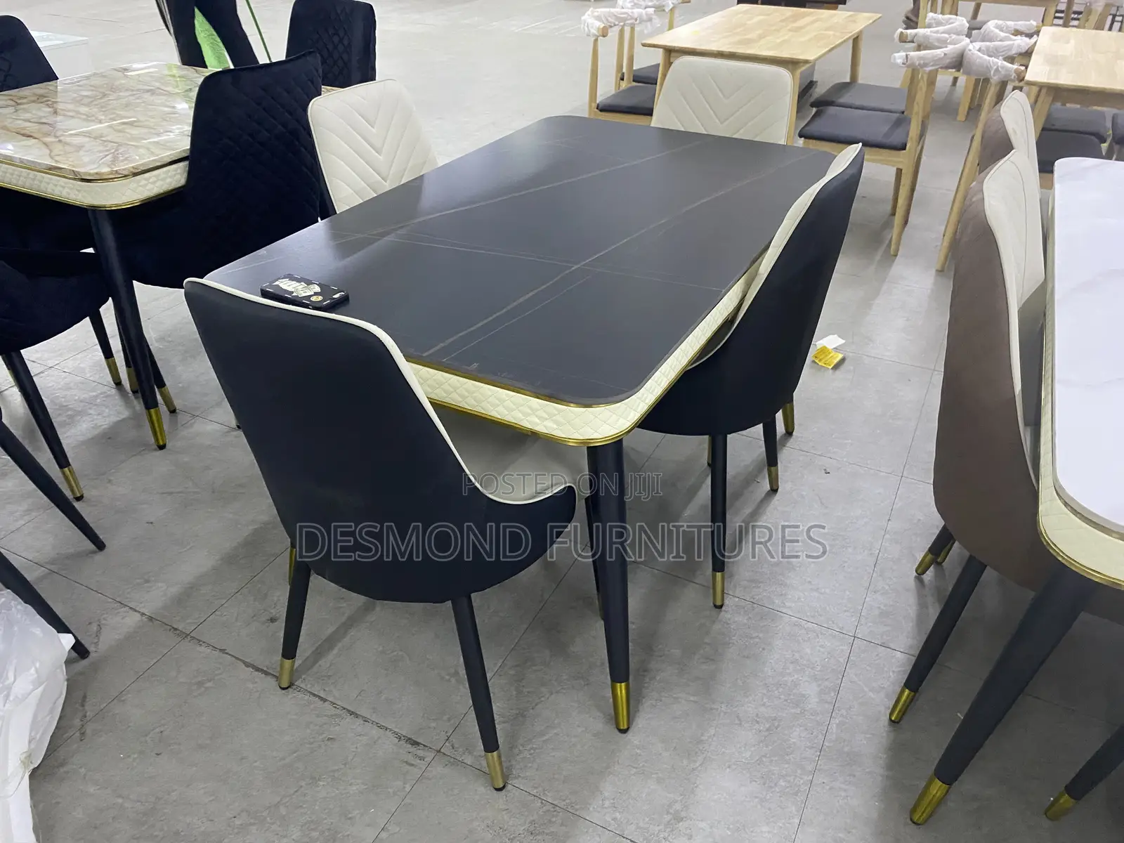 Marble Dining Table With 4 Chairs - Code (T101). in Tema Metropolitan ...