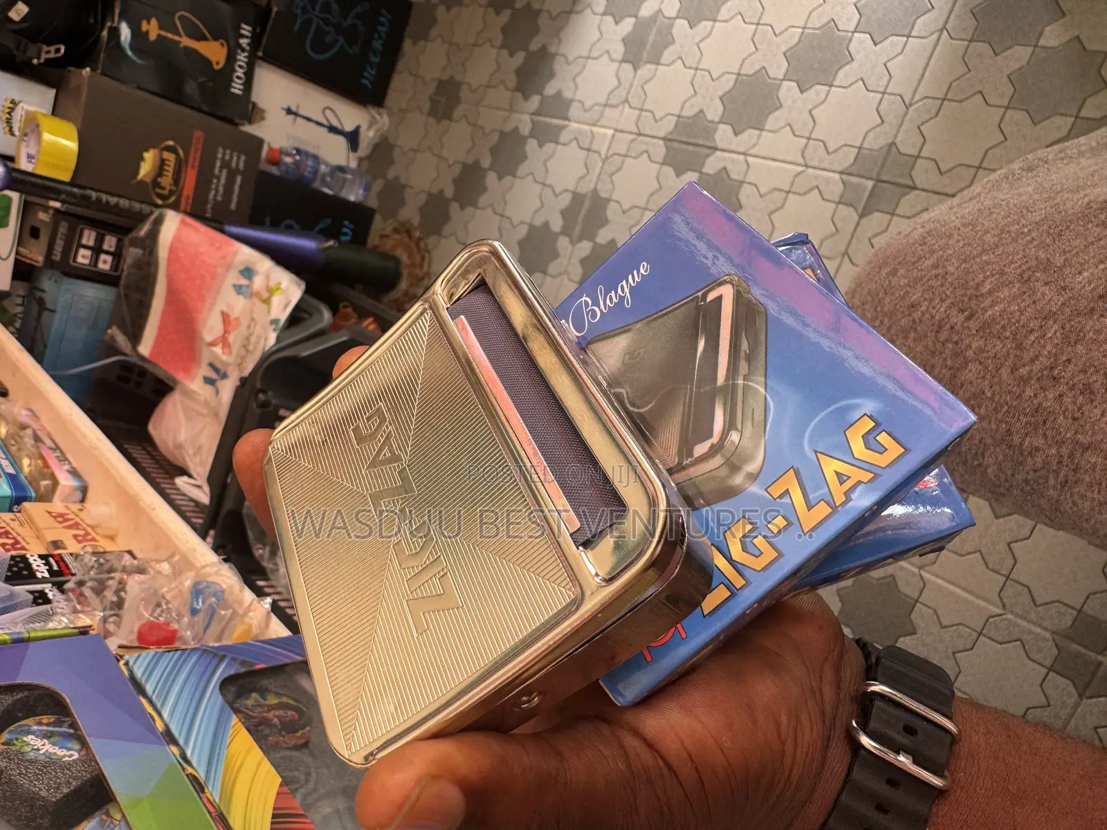 Automatic Cigarette Tobacco Rolling Machine Box Metal 70mm Zig Zag in ...