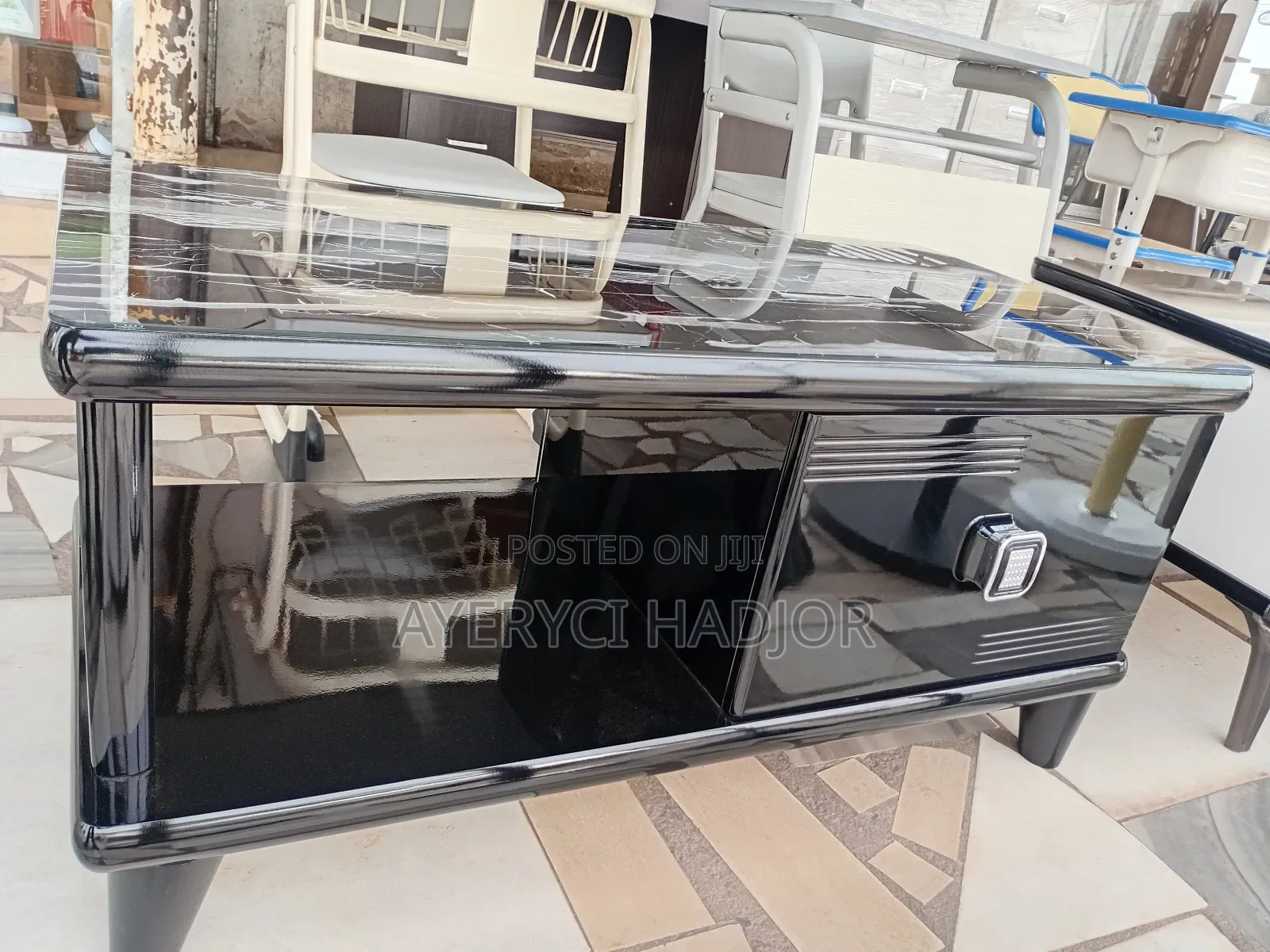 A Modern Glass Television Stand in North Industrial Area - Furniture ...