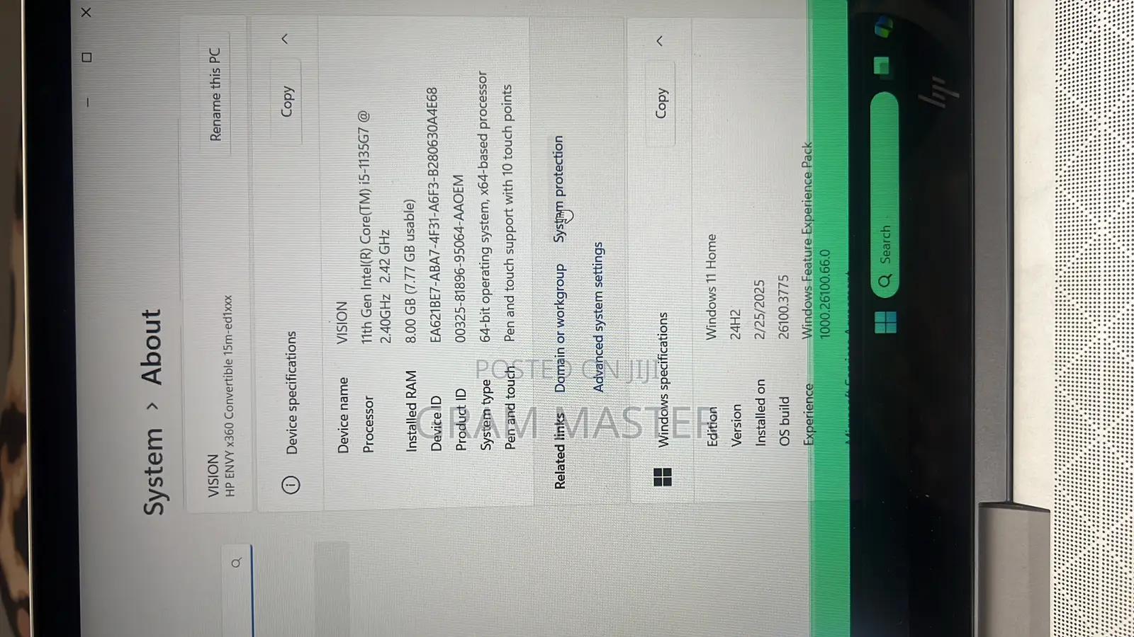 Laptop HP Envy X360 16GB Intel Core I5 SSHD+SSD 512GB in Kasoa ...
