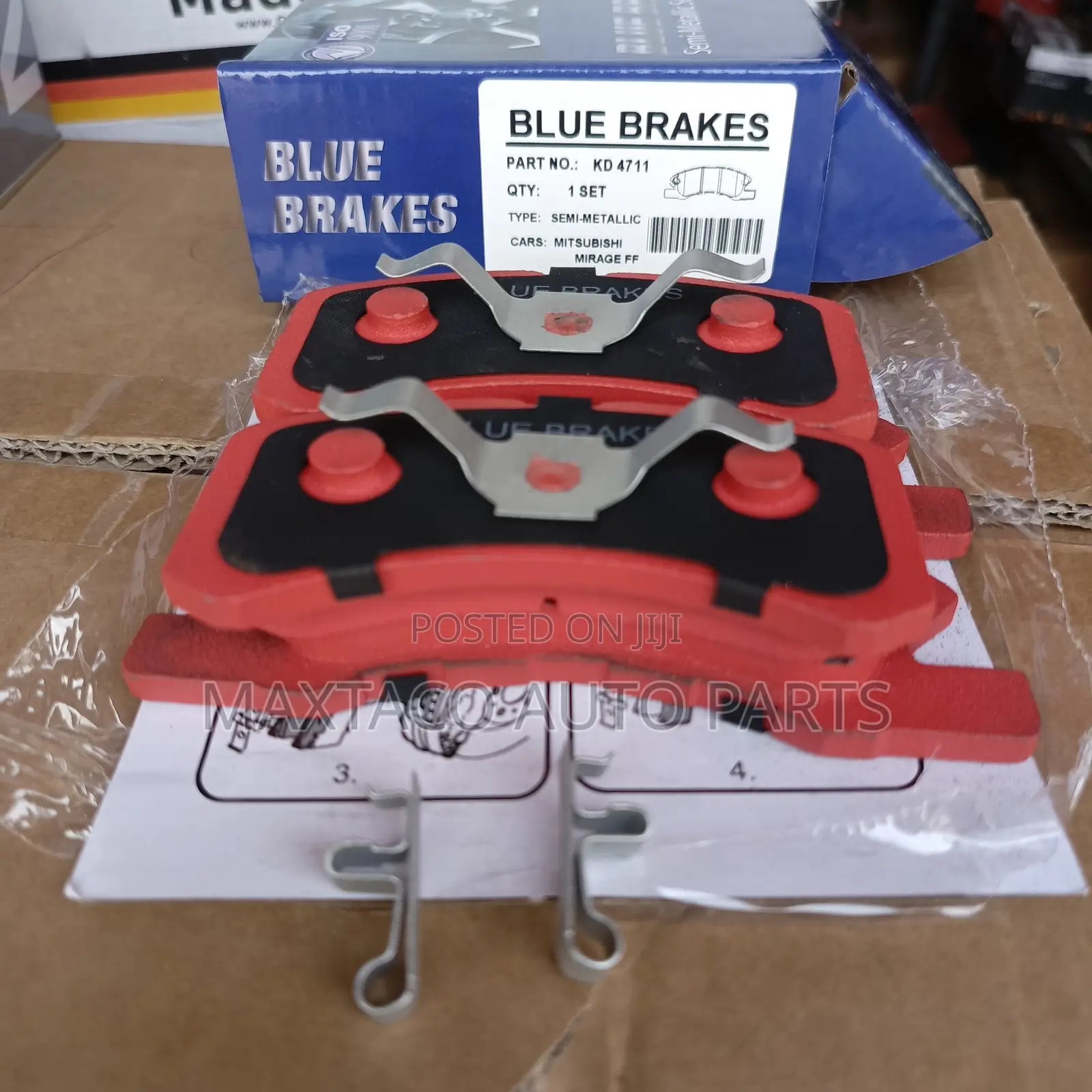 Blue Brakes Kd 4711 Brake Pad Front For Mitsubishi Mirage 2014-2023 in ...
