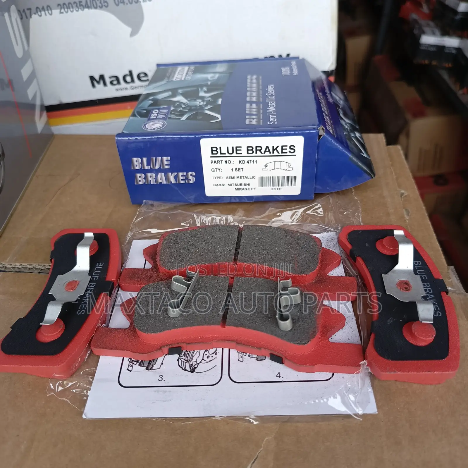 Blue Brakes Kd 4711 Brake Pad Front For Mitsubishi Mirage 2014-2023 in ...