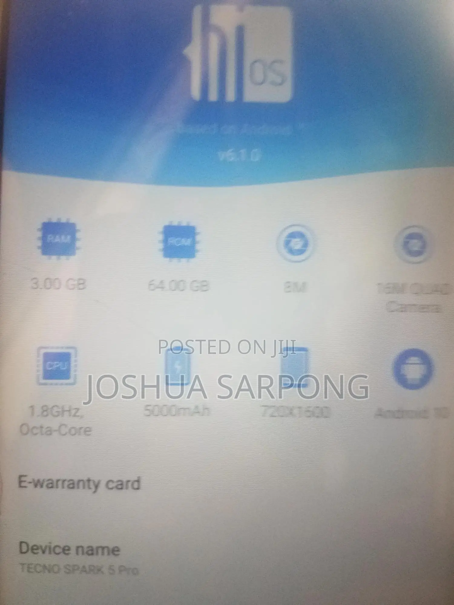 Tecno Spark 5 Pro 64 GB Black in Kasoa - Mobile Phones, Joshua Sarpong ...