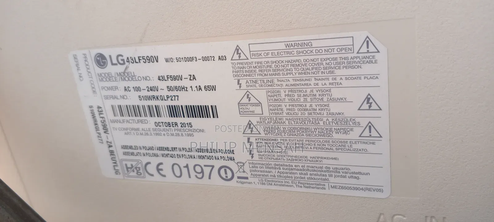 Lg 43-Inch Smart Led Tv (43lf590v-Za) in Lapaz - TV & DVD Equipment ...