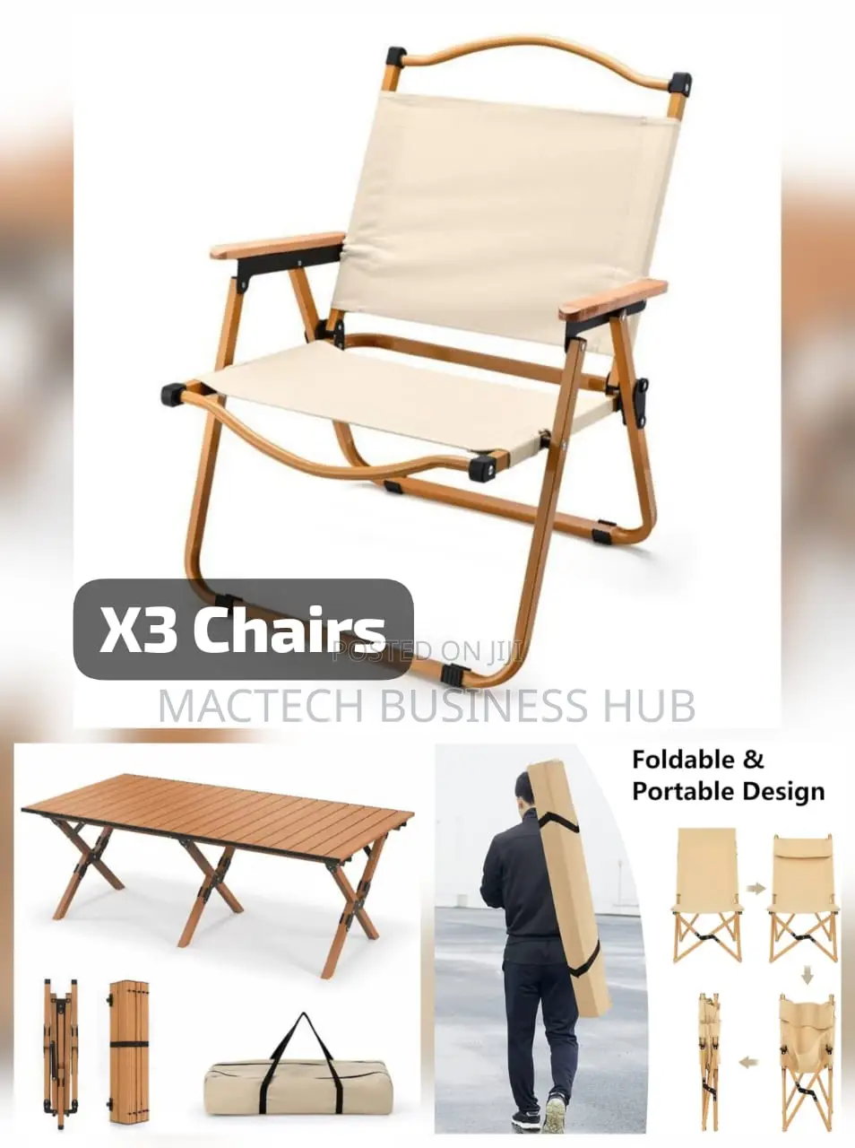 4-Piece Portable Outdoor Table Set in Accra Metropolitan - Furniture ...