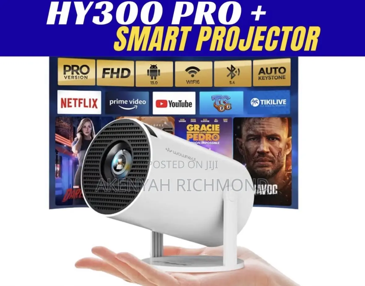 Hy300 Pro+ Smart Projector – Hd, Android, Portable in Circle - TV & DVD ...