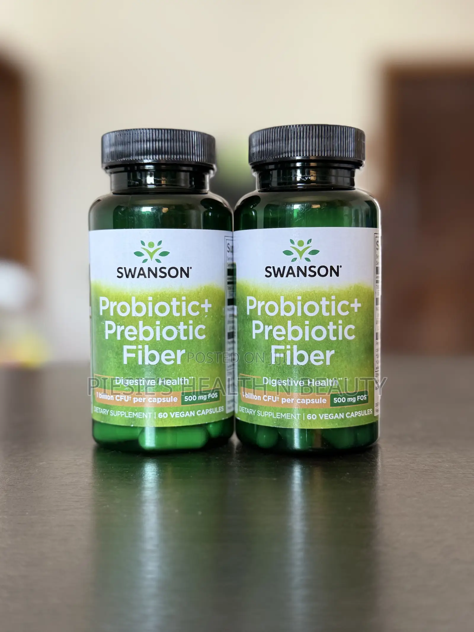 Swanson Probiotic+ Prebiotic Fiber Digestive Health, 60 Capsules in ...