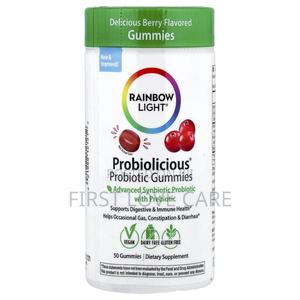 Rainbow Light, Probiolicious Probiotic Gummies, Delicious Berry 50 Gum ...