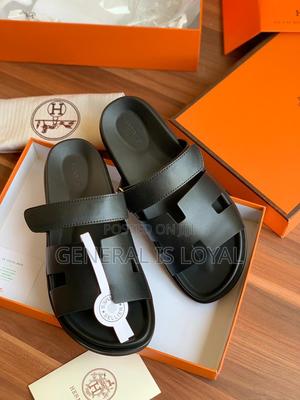 Hermès Chypre Sandals In Black Calfskin Leather. in Accra Metropolitan ...