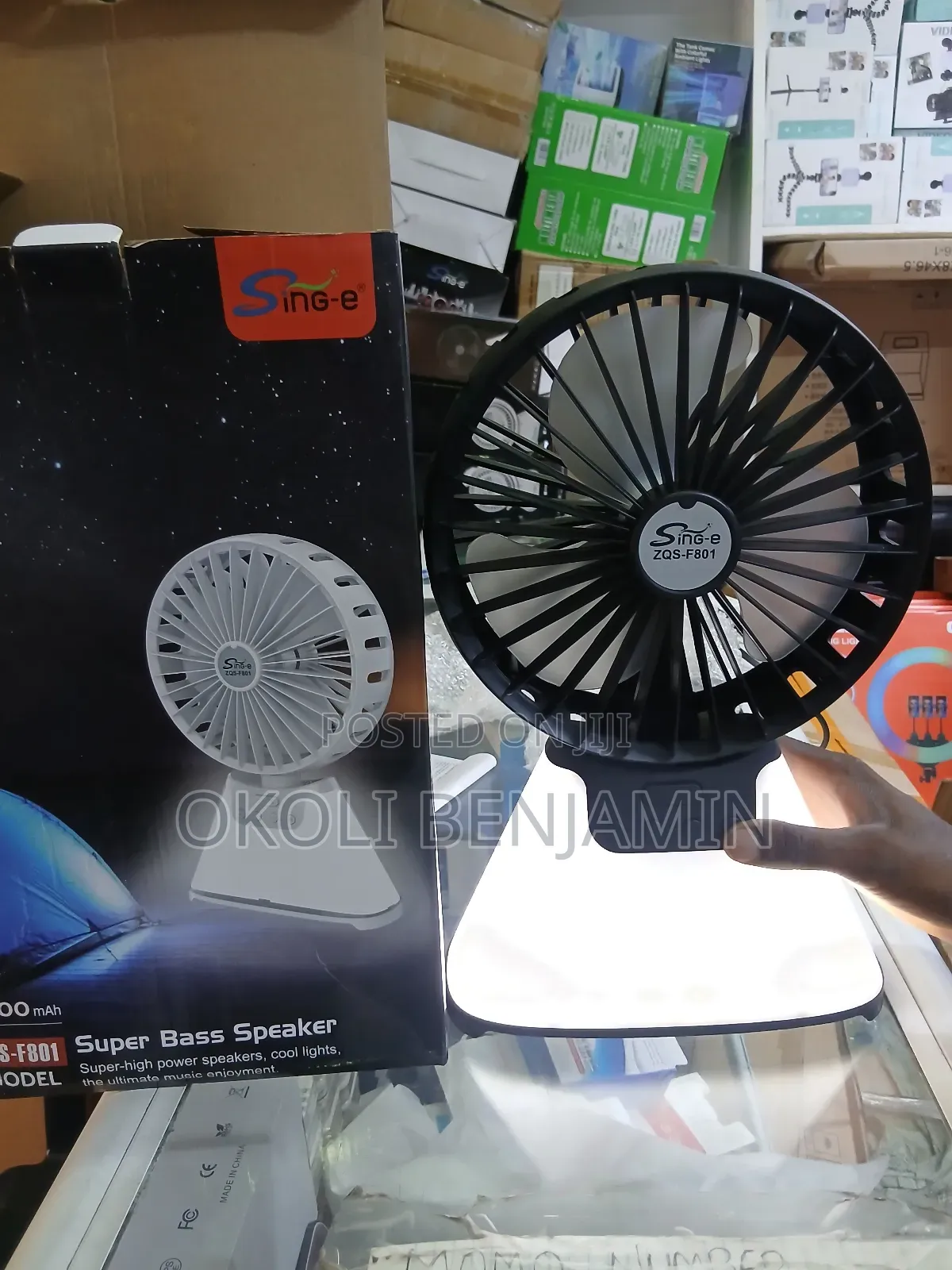 3 in 1 Rechargeable Fan(Light, Fan and Mp3) in Circle - Home Appliances ...