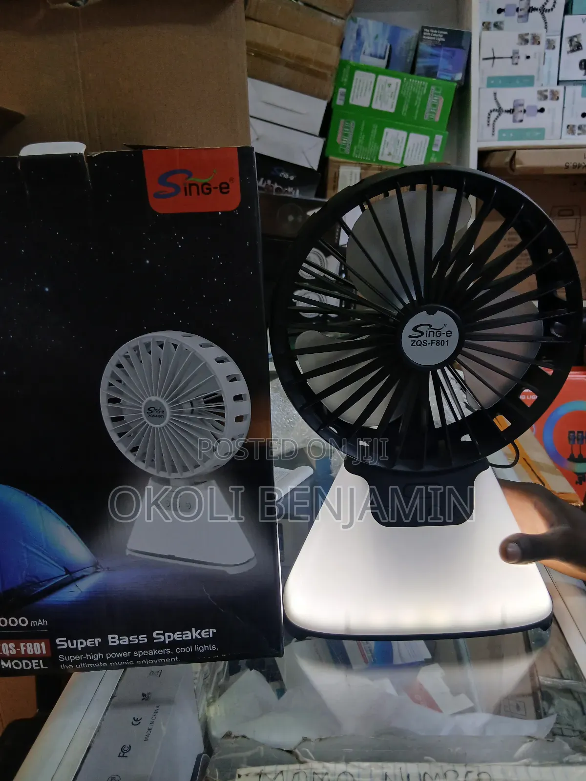 3 in 1 Rechargeable Fan(Light, Fan and Mp3) in Circle - Home Appliances ...