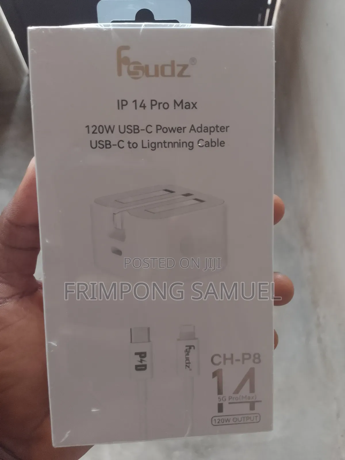 Fsudz Ip 14 Pro Max 120w Usb-C Fast Charger + Usb-C to Lightning Cable ...