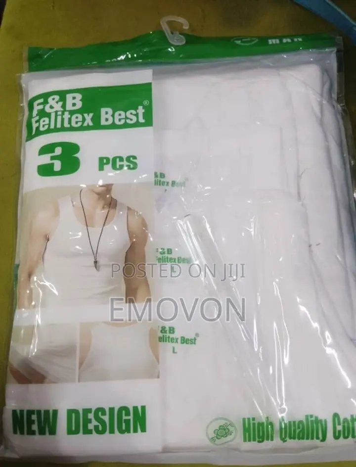 3-in-1 Men's White Singlet ( Free Pen Inside) in Tema Metropolitan ...