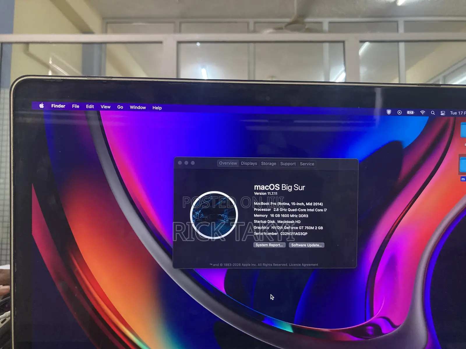 Laptop Apple MacBook Pro 16GB Intel Core I7 SSD 512GB in Accra ...