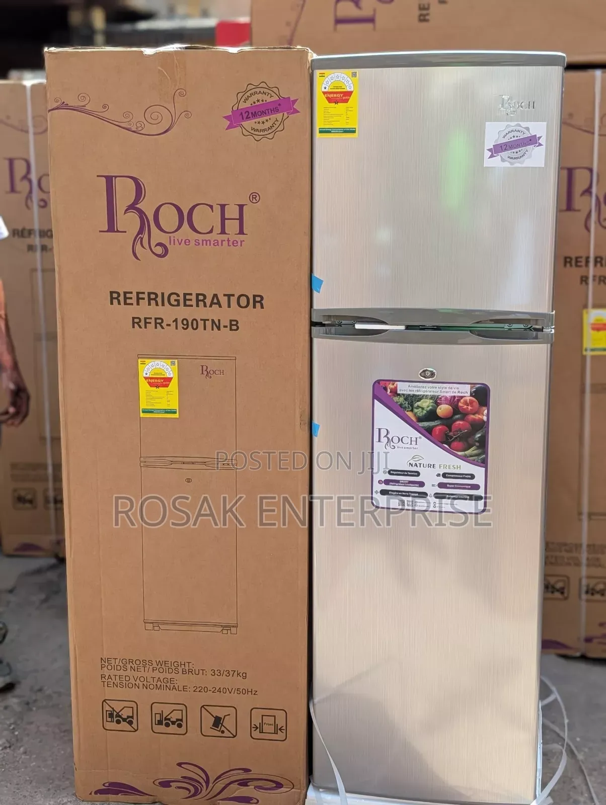 Roch RFR-190tn-B Refrigerator Top Freezer Fridge 168l for sale - Price ...
