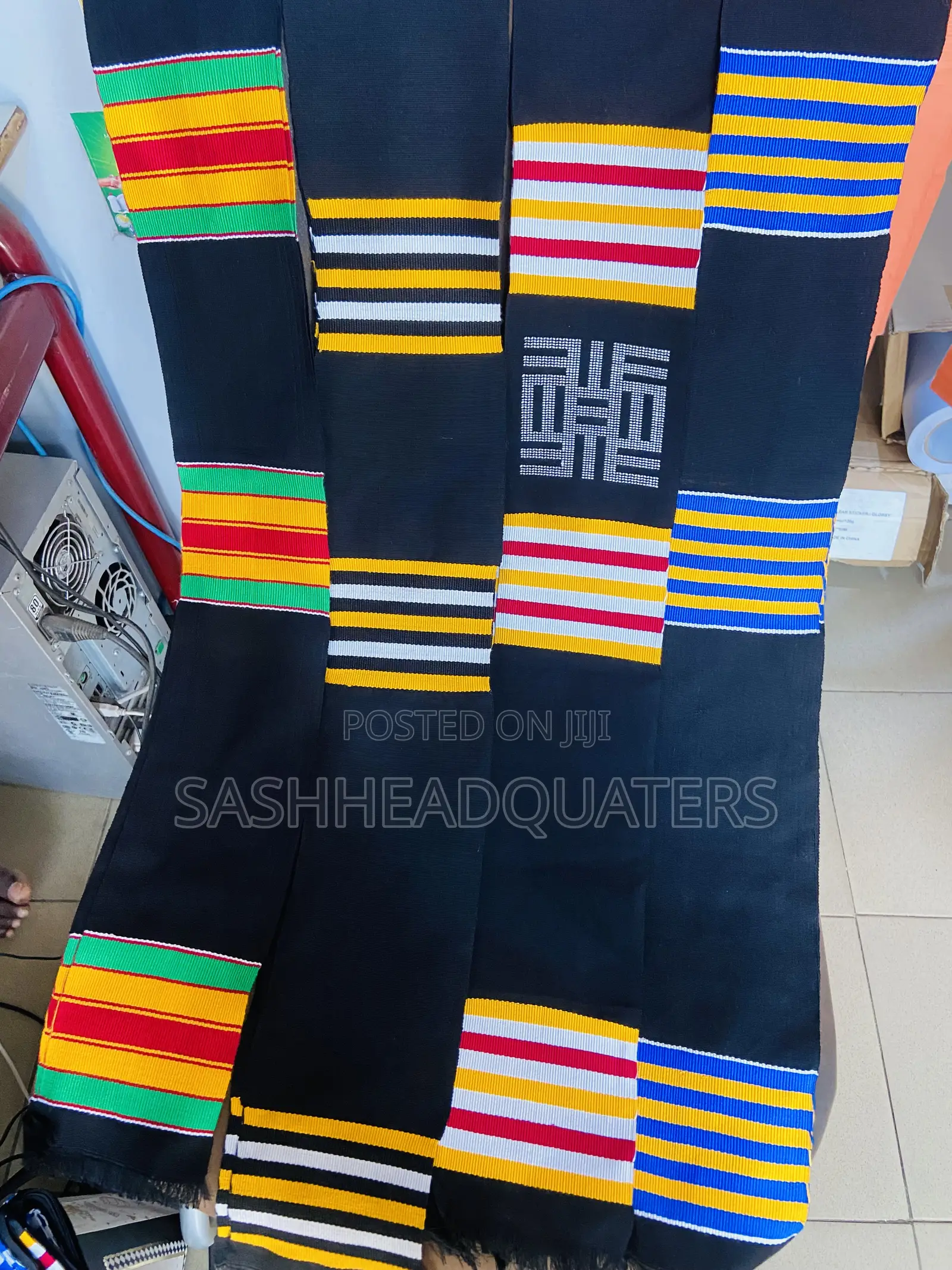 Ghana Kente Plain Sashes for Embroidery(72inches)Length in Osu ...