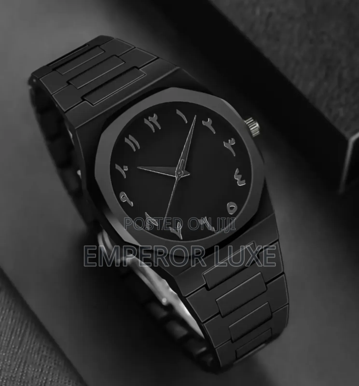 Luxury Men’S Wristwatch – Matte Black Executive Design in Spintex ...