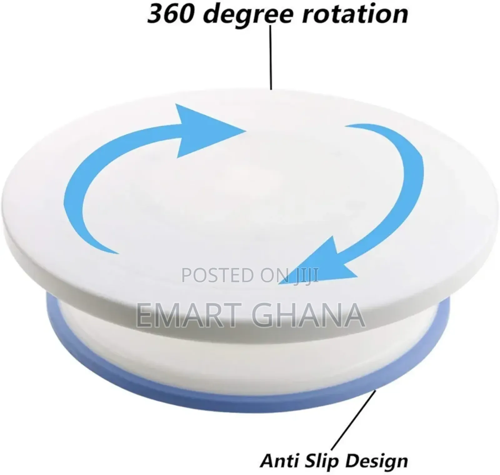 Plastic Cake Server 28 Cm, 360° Degree Rotating Revolving Cake Turn ...