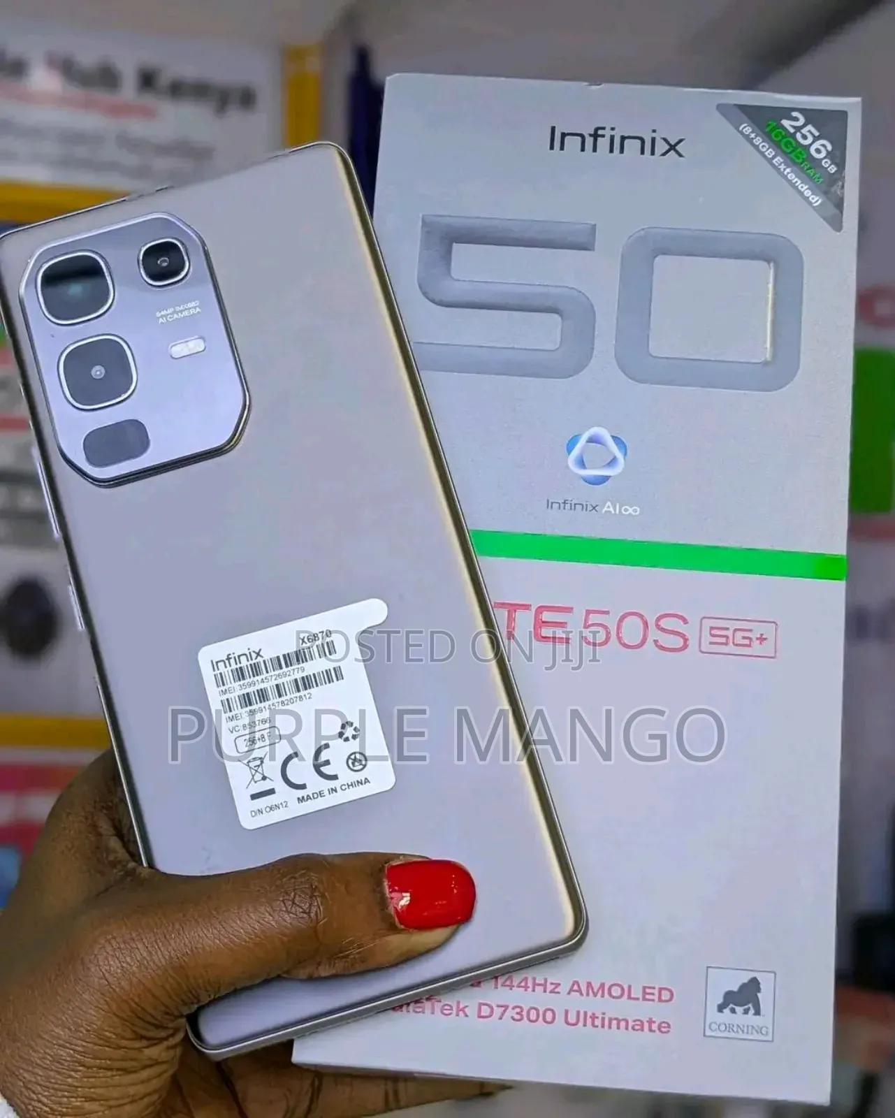 New Infinix Note 50s 256 GB Silver for sale - Purple Mango Price: GH ...