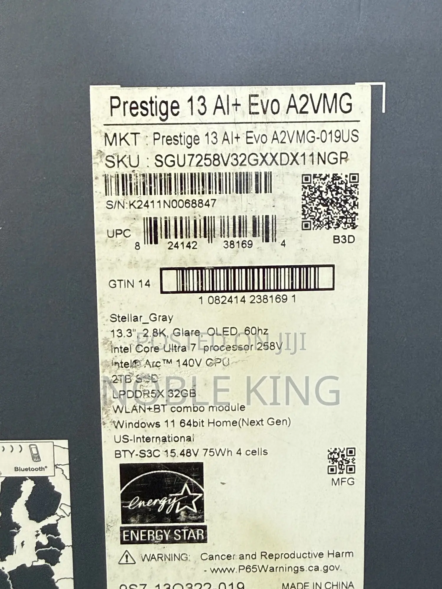 New Laptop MSI PE60 Prestige 32GB Intel Core Ultra 7 SSD 2T for sale ...