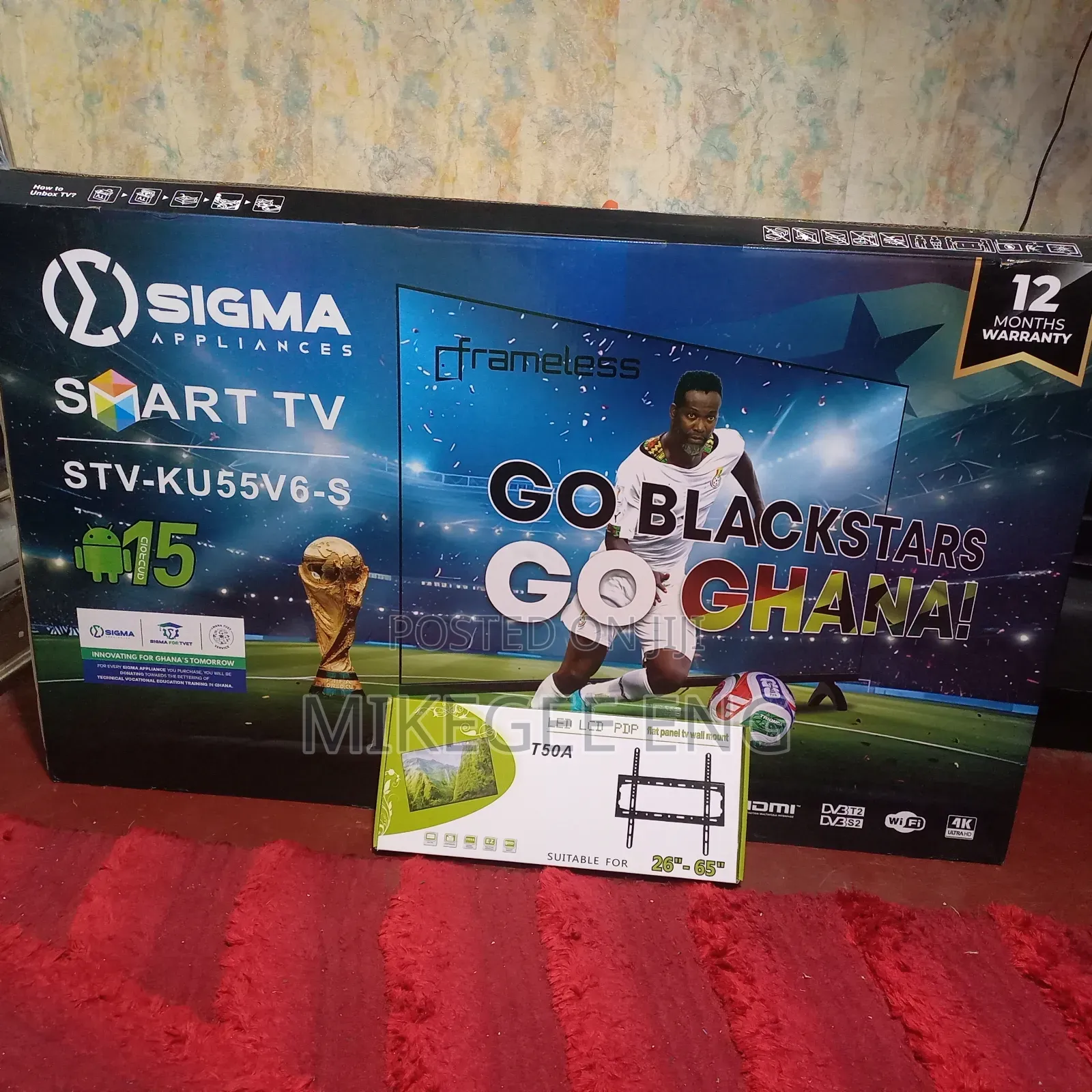 55inch Uhd Sigma Smart and Android Tv 2026 Model, Free Wall Mount for ...