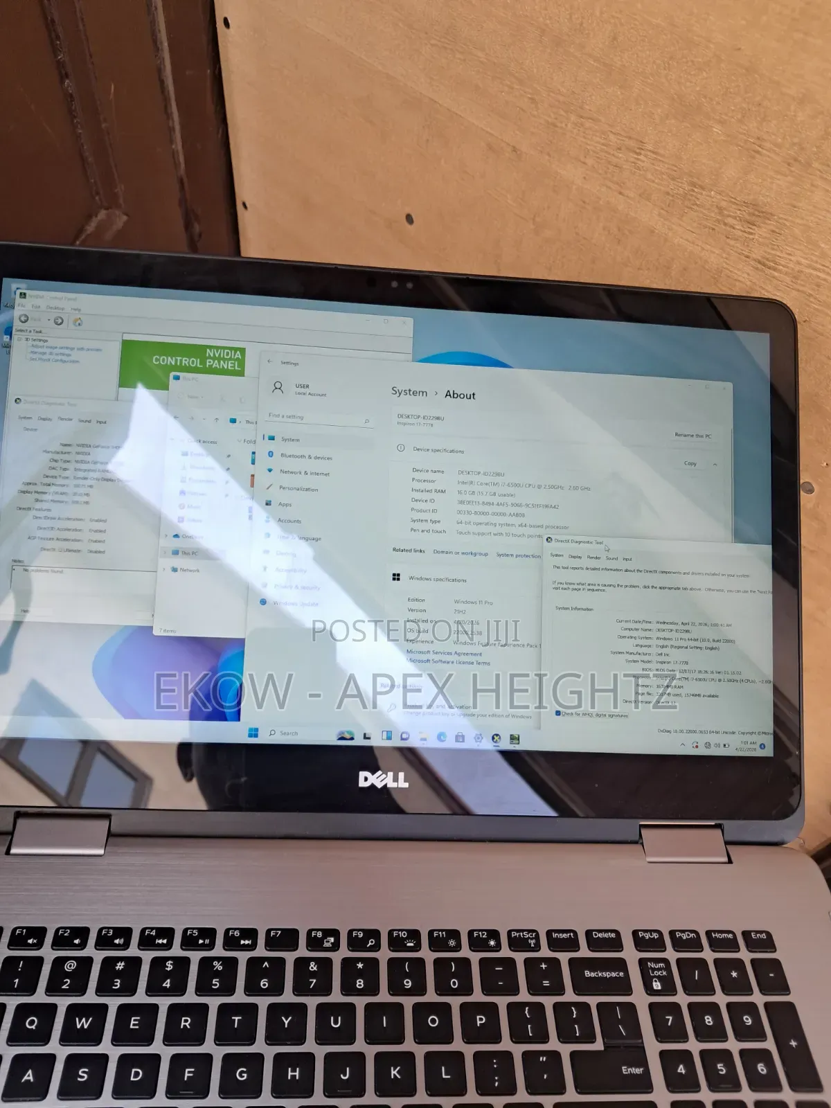 Laptop Dell Inspiron 17 7778 16GB Intel Core i7 SSD 750GB for sale ...