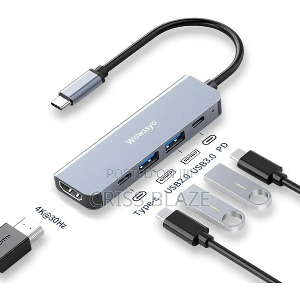 Usb Type C Dock With Hdmi for sale - Criss Blaze Price: GH₵ 150 on Jiji ...