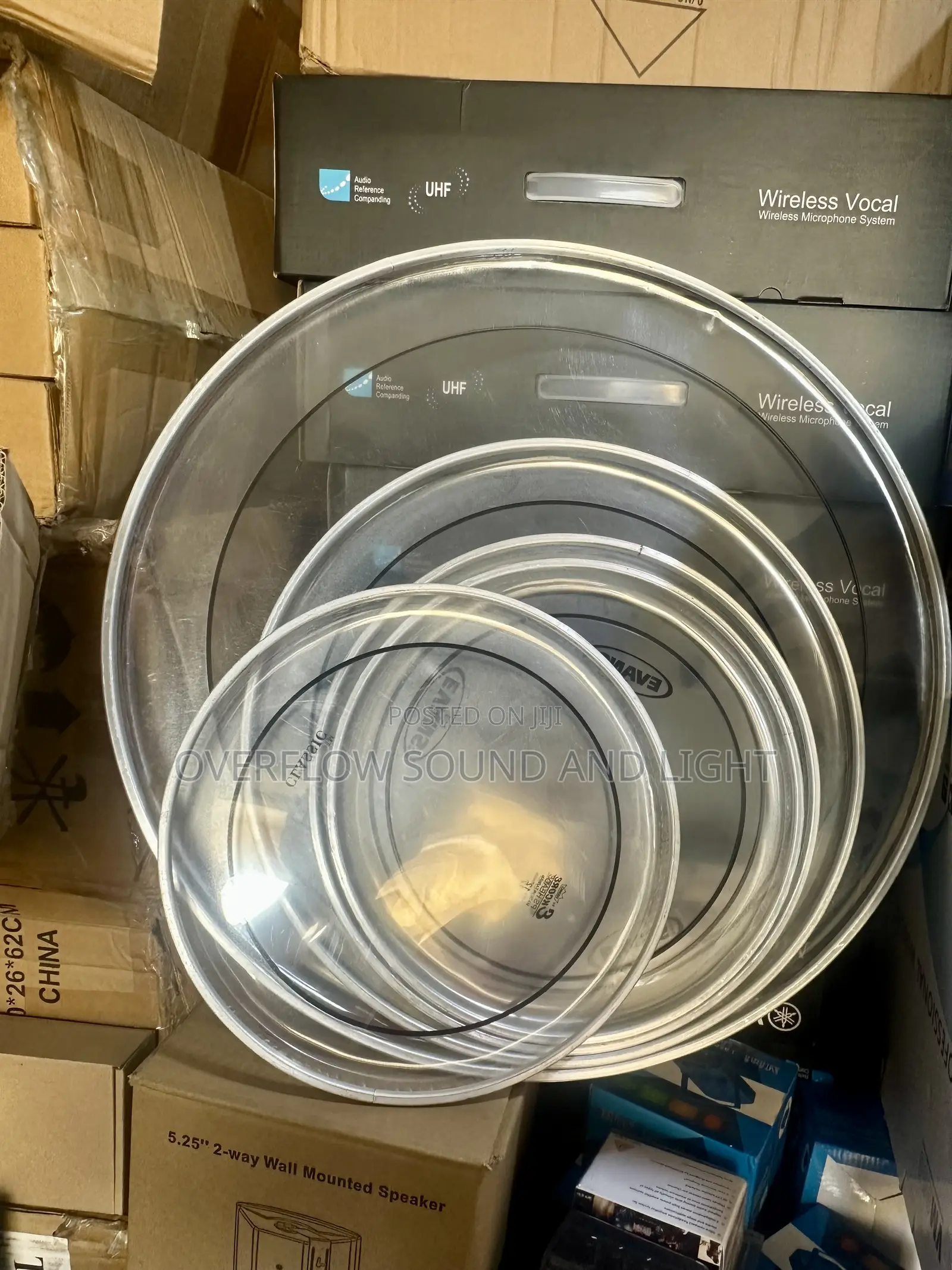 Evans 5-piece Drum Head Vellum Drum Set for sale - OVERFLOW SOUND AND ...