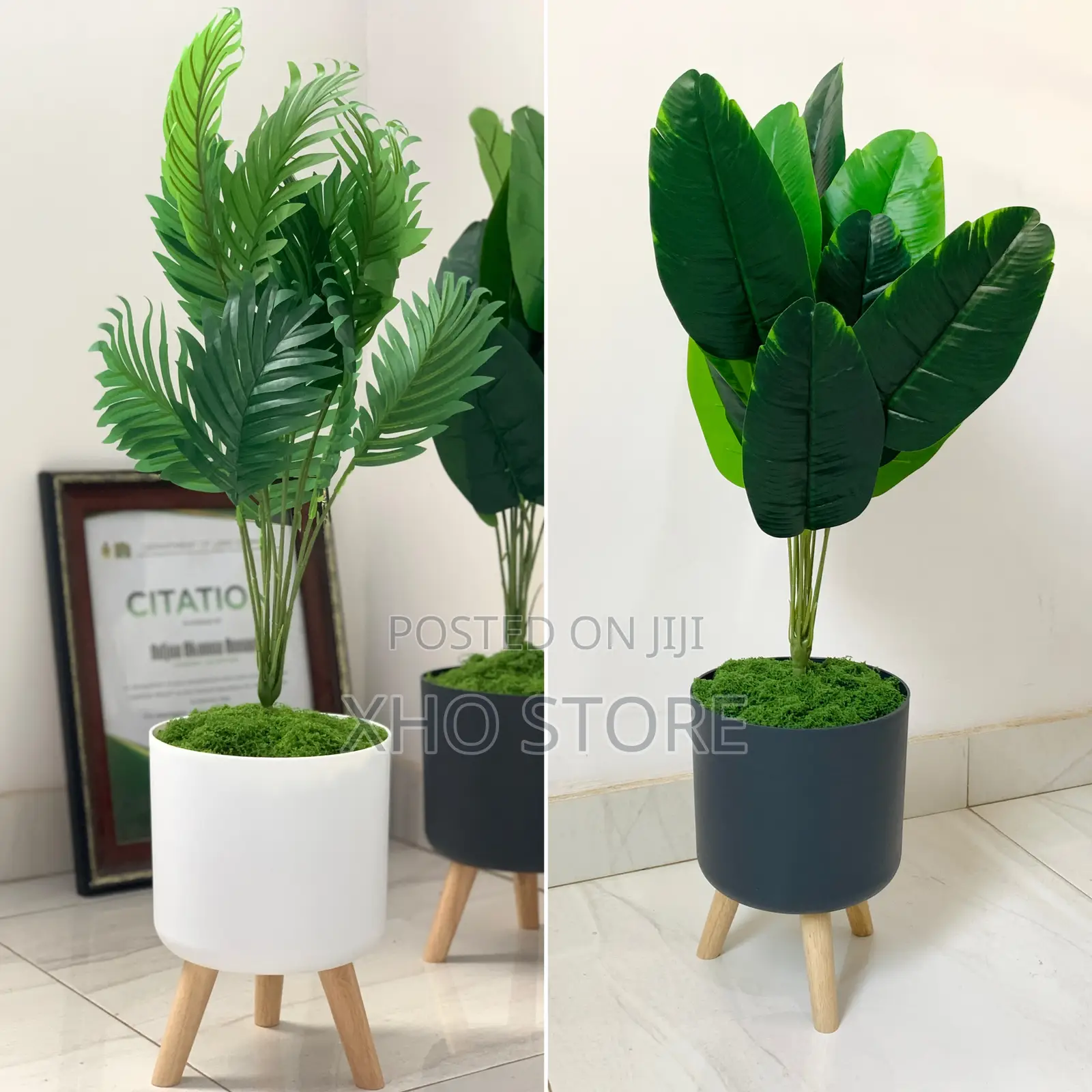 Artificial Plant Areca Palm, Dumb Cane, Fiddle Leaf, Potted Plants ...