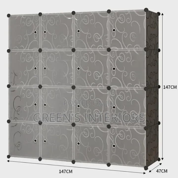Quality Plastic Wardrobe (16 Cubes) - Price: GH₵ 640 on Jiji.com.gh [Lapaz]