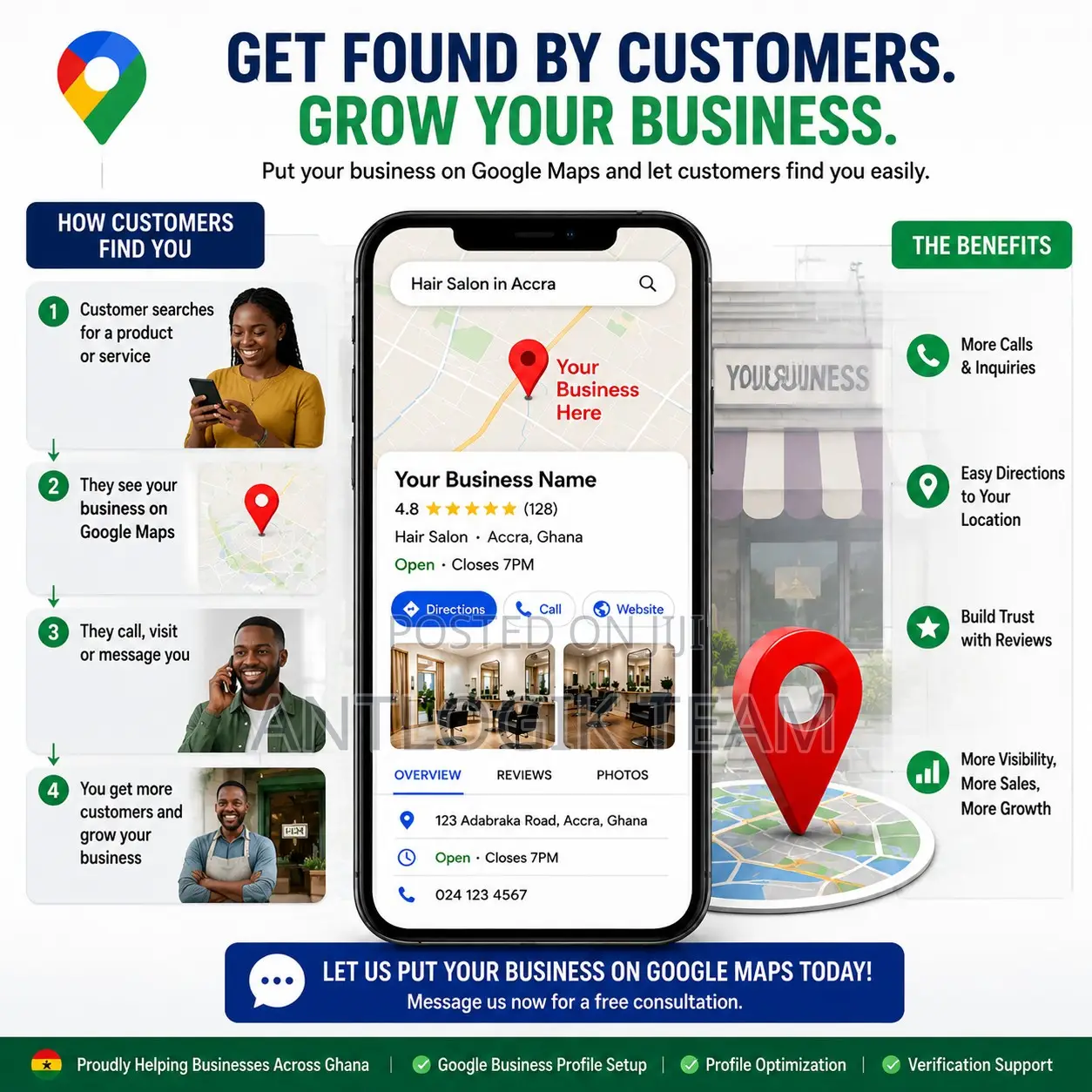 How to Put Your Business on Google Maps in Ghana - Antlogik Team Price ...