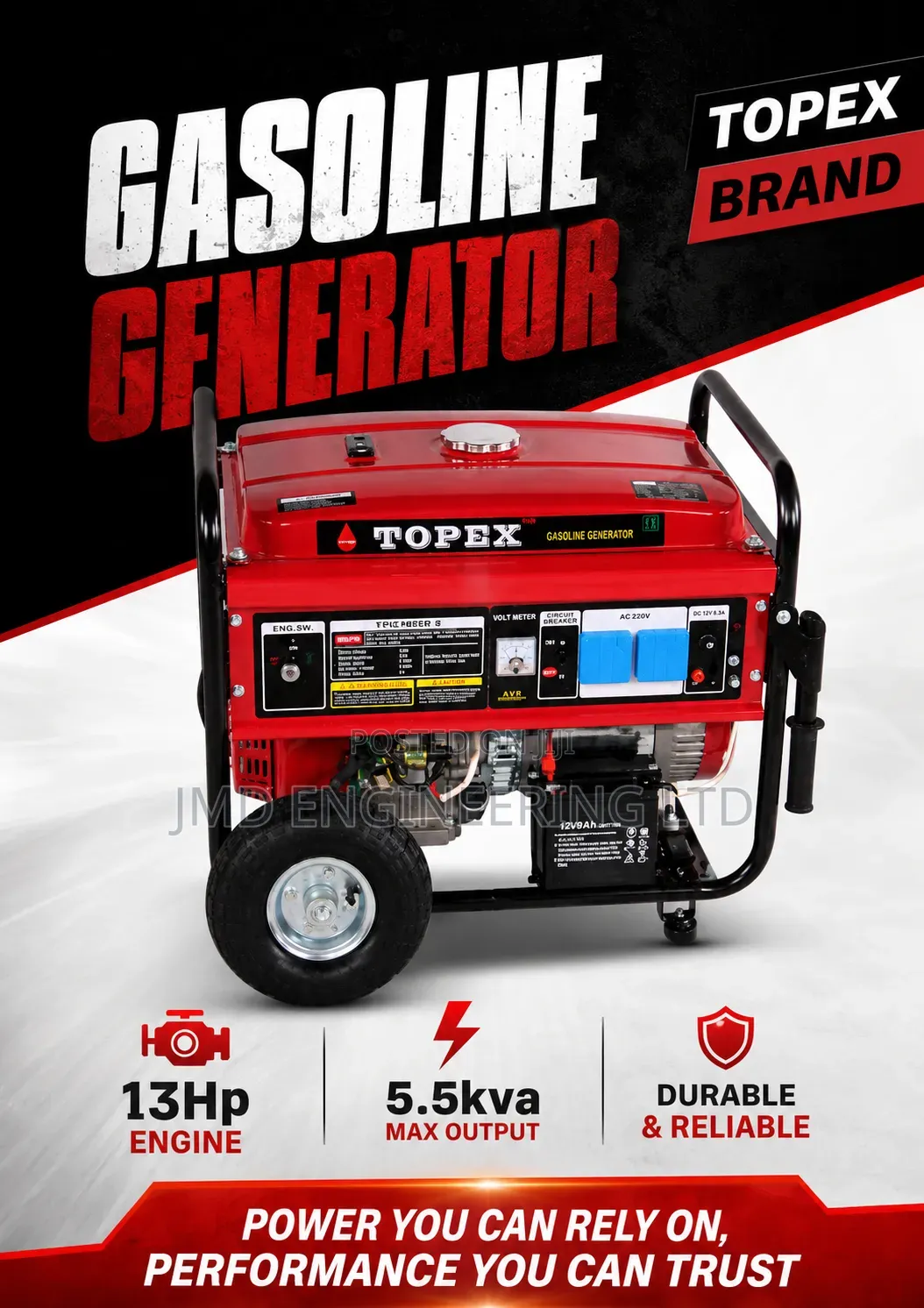 Gasoline Generator - Price: GH₵ 5,900 on Jiji.com.gh [Accra Metropolitan]