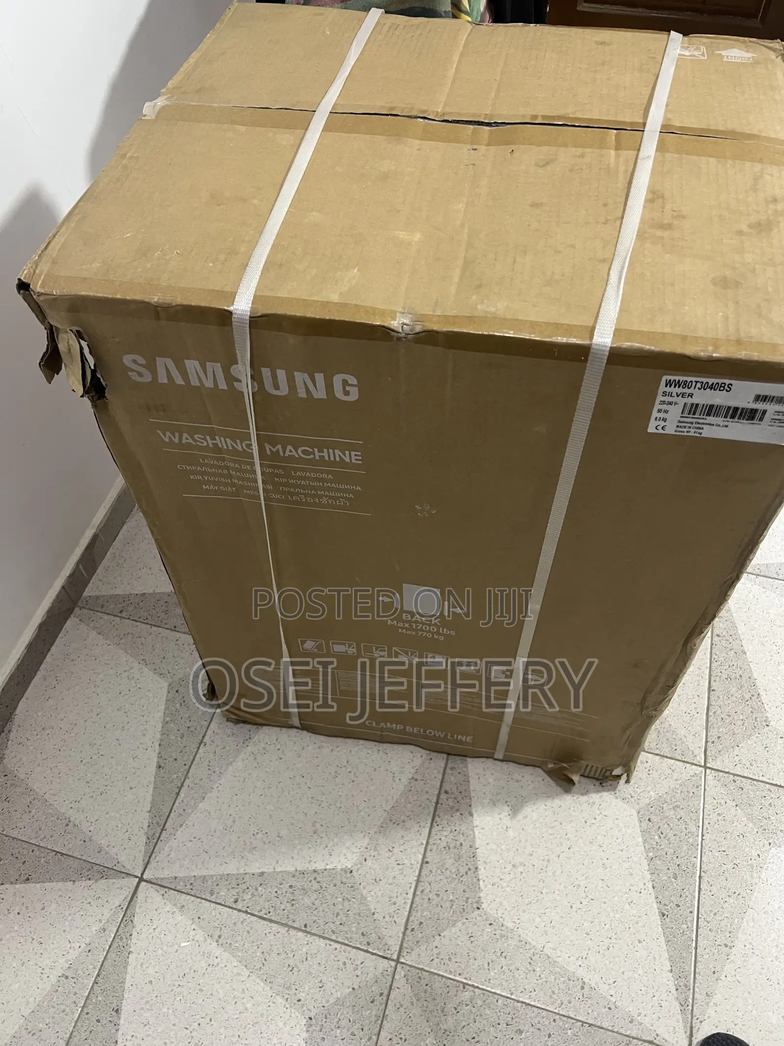 Samsung 8kg Front Load Full Auto Washer Washing Machine Ww80t3040bs ...