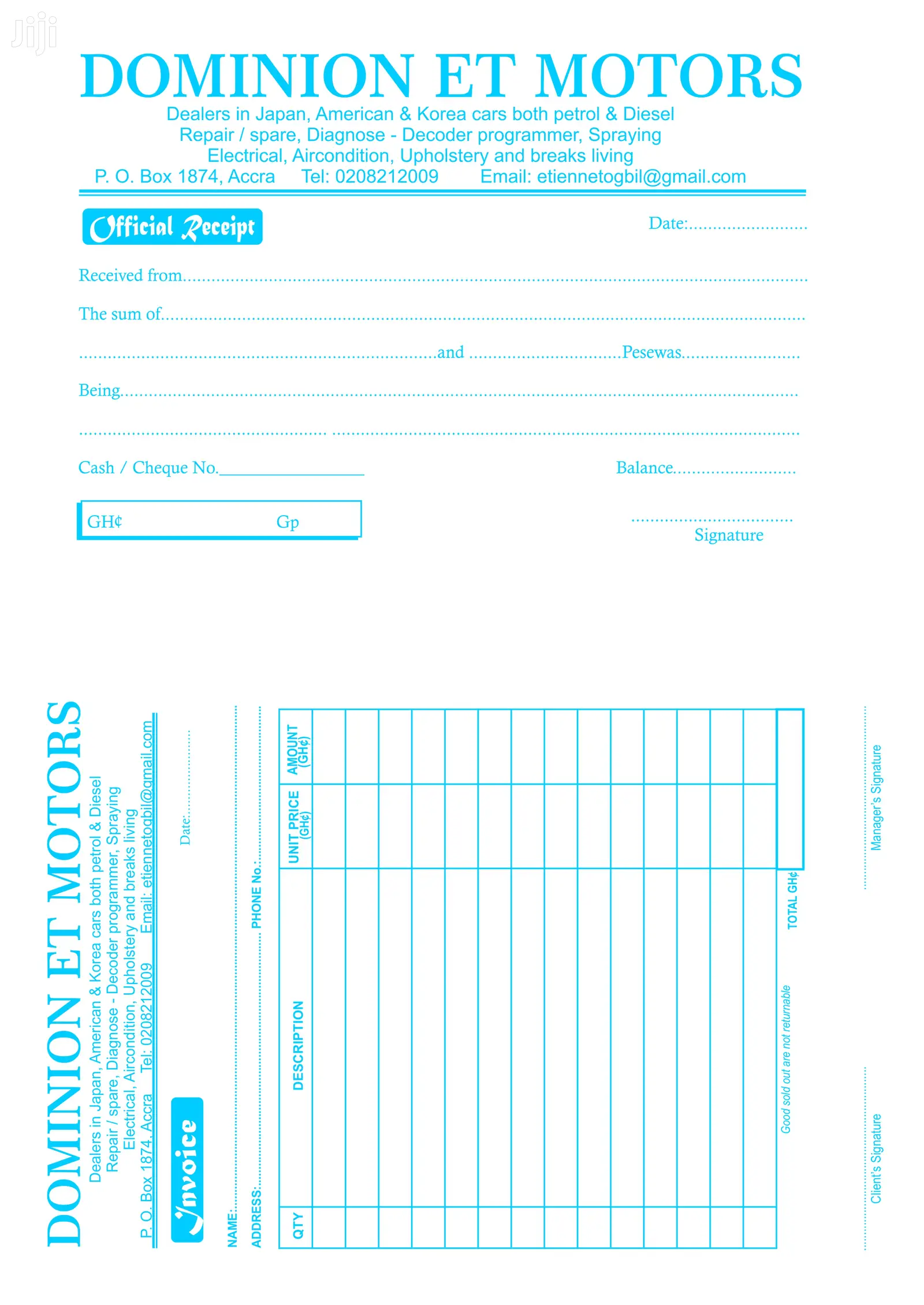 Carbonized Receipts Books Invoice (Customized) in Akweteyman - Computer ...